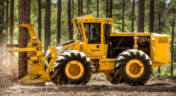 724G Wheel Feller Buncher | Tree Feller | Rubber Tire Cutter | Tigercat