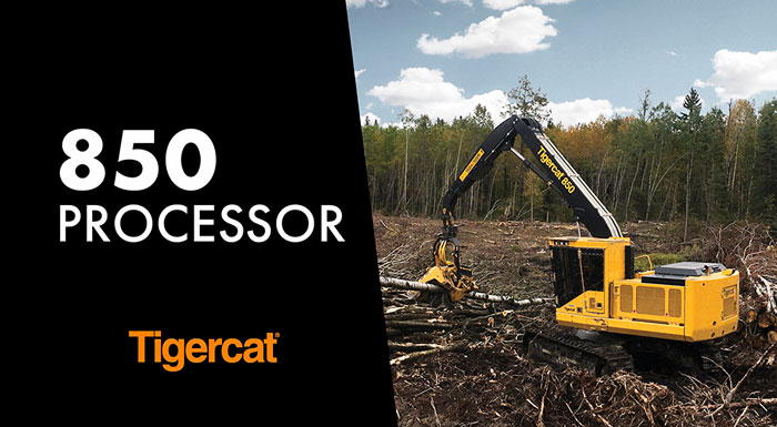850 Processor | New Releases | Roadside Processing | Tigercat